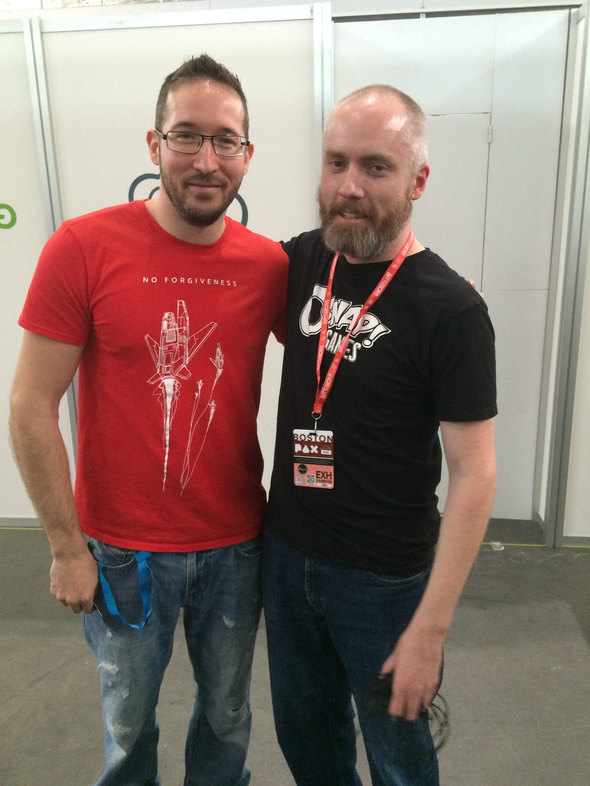 Mike Maddox with Ryan Luck from OSnap! Games - Fists of Heaven